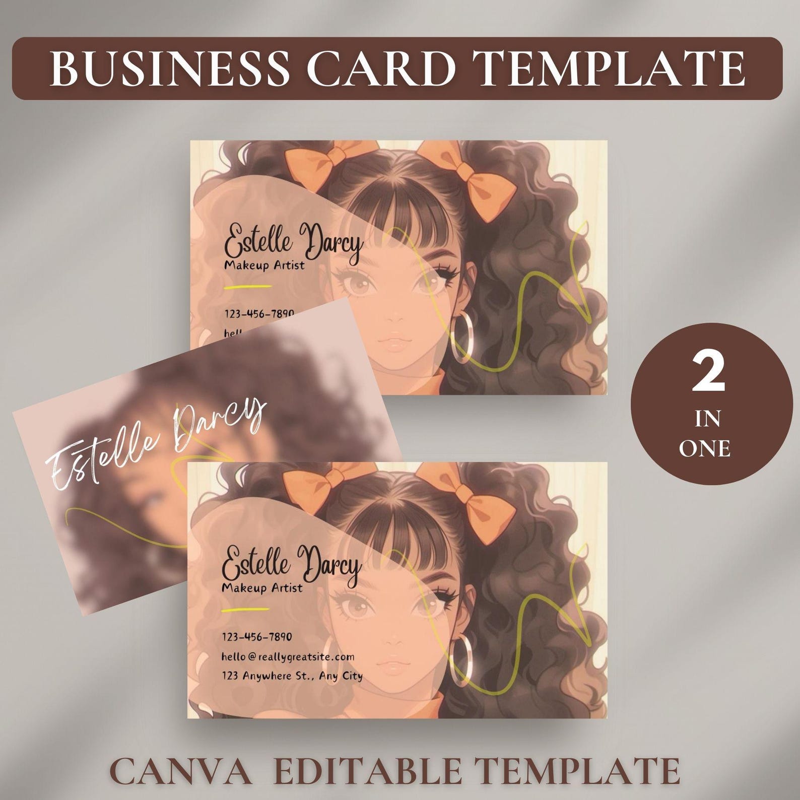Anime Business Card Template | Business Card | for Businesses ...