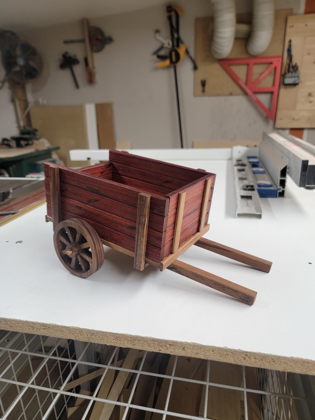 Miniature Wooden Cart | Decorative Storage for Fruit, Vegetables ...