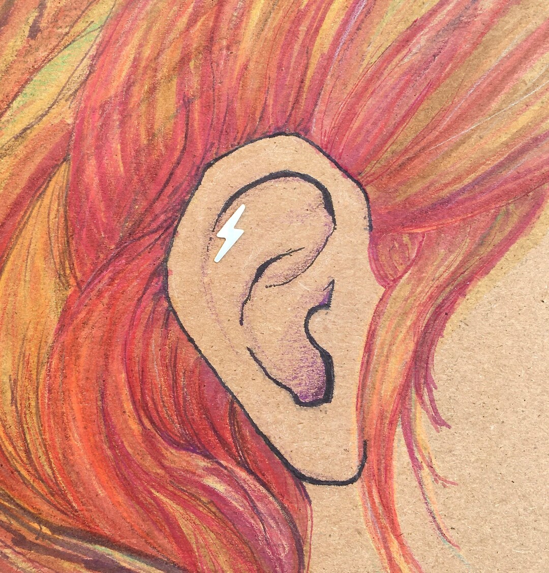 Lightning Bolt in Sterling Silver or Raw Brass. Pick Your Post Earring ...