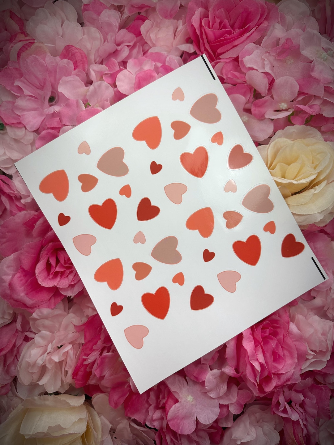 Hearty Love DECAL STICKER PACK - One Sheet of Hand Drawn Love Heart ...