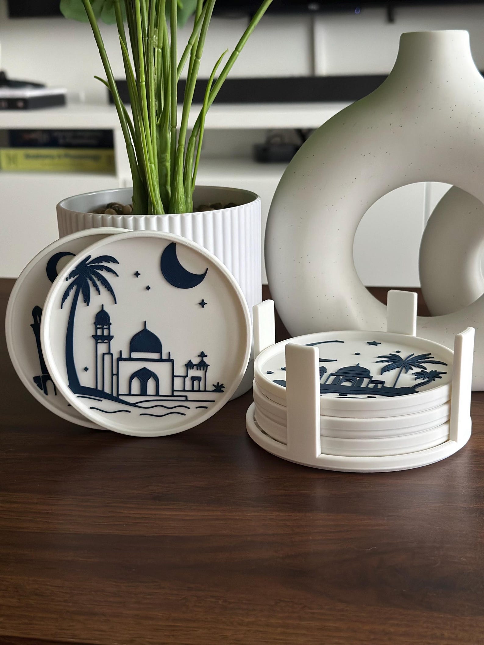 5-piece Masjid Coaster Set | Islamic Home Decor | Muslim Gift | Ramadan ...