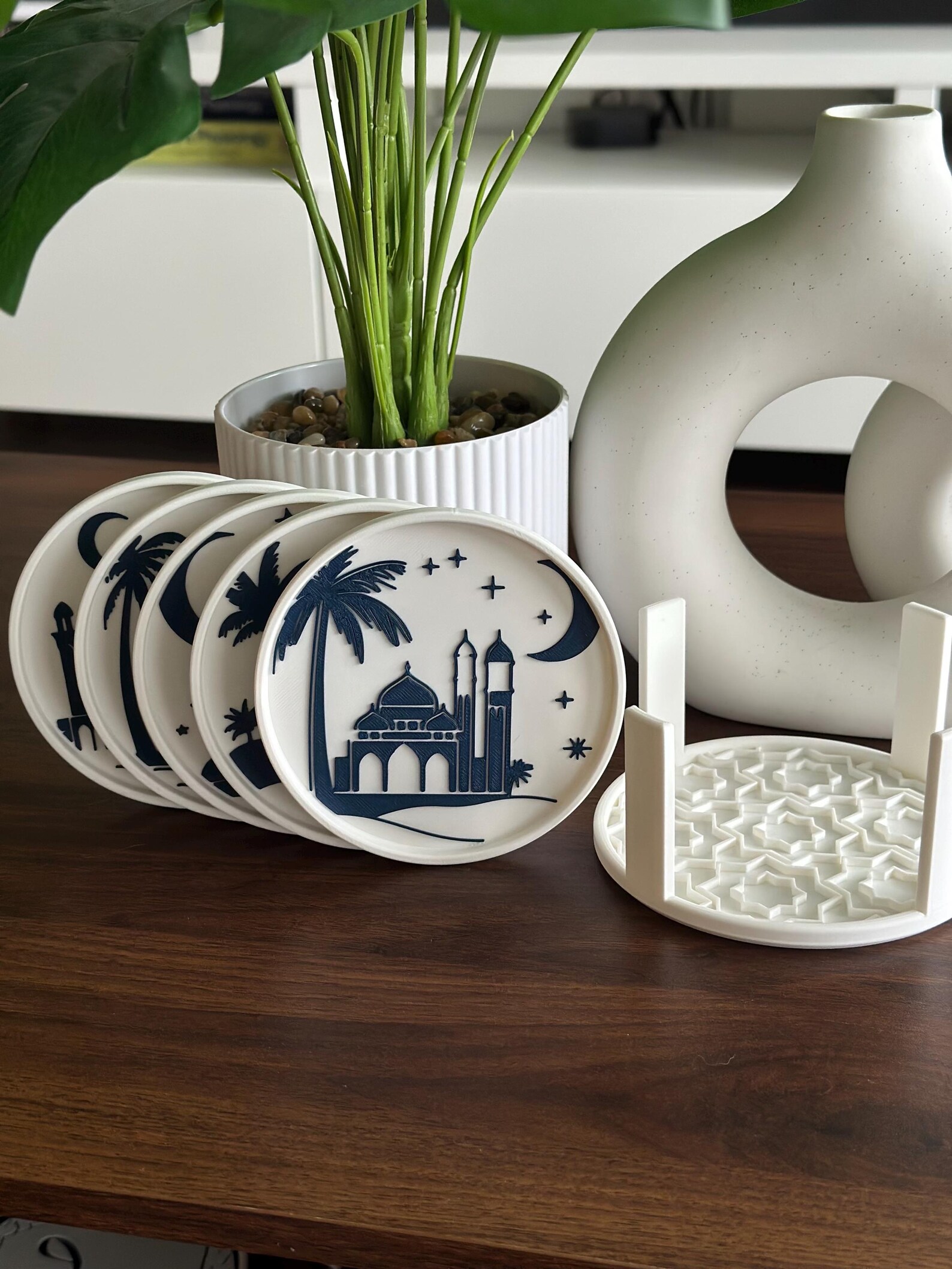 5-piece Masjid Coaster Set | Islamic Home Decor | Muslim Gift | Ramadan ...