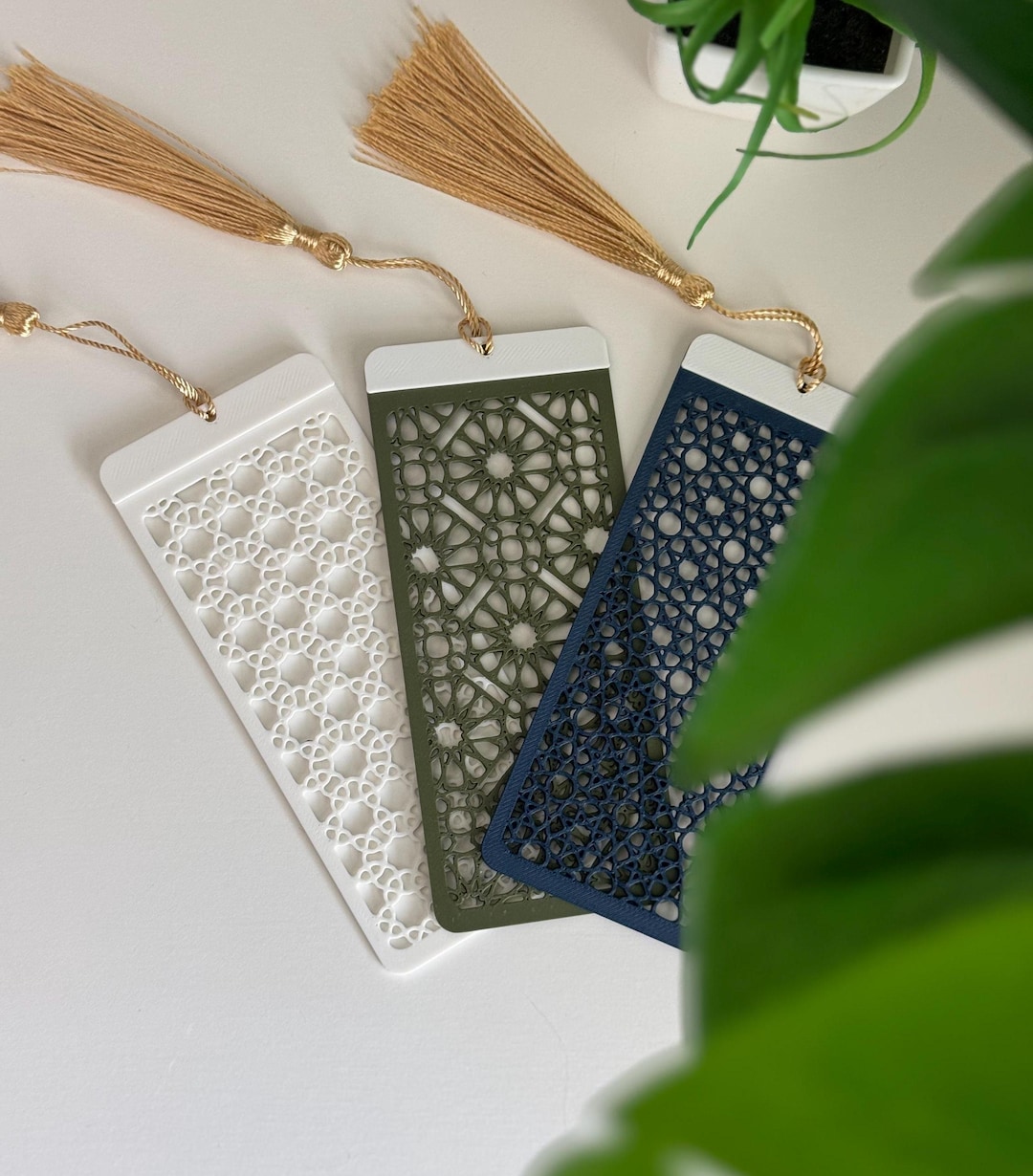 Islamic Geometric Bookmark Set of 3 | Quran Bookmark With Tassel ...