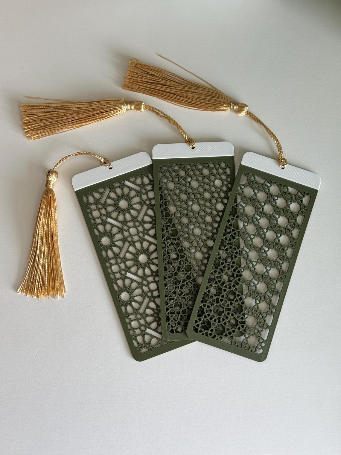 Islamic Geometric Bookmark Set of 3 | Quran Bookmark With Tassel ...