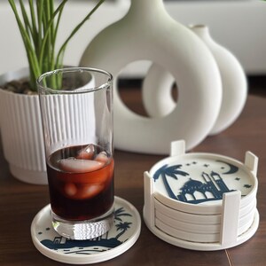5-piece Masjid Coaster Set | Islamic Home Decor | Muslim Gift | Ramadan ...