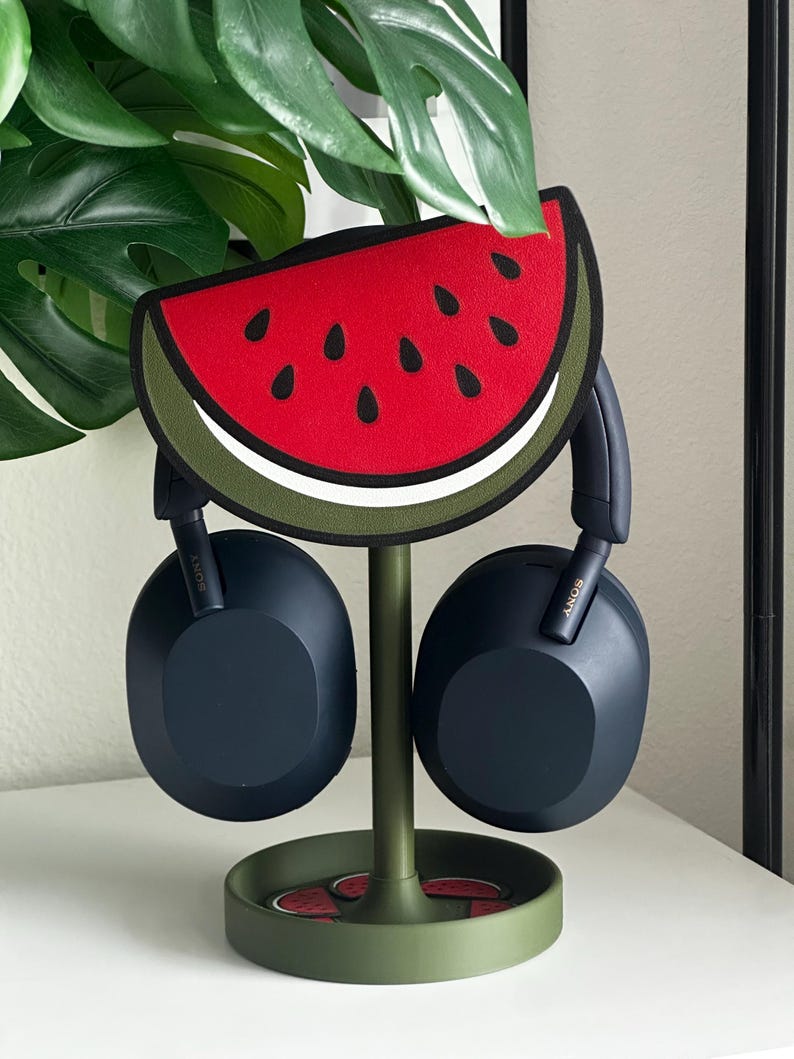 Watermelon Headphone Stand | Fun Desk Decor | Unique Headphone Holder ...