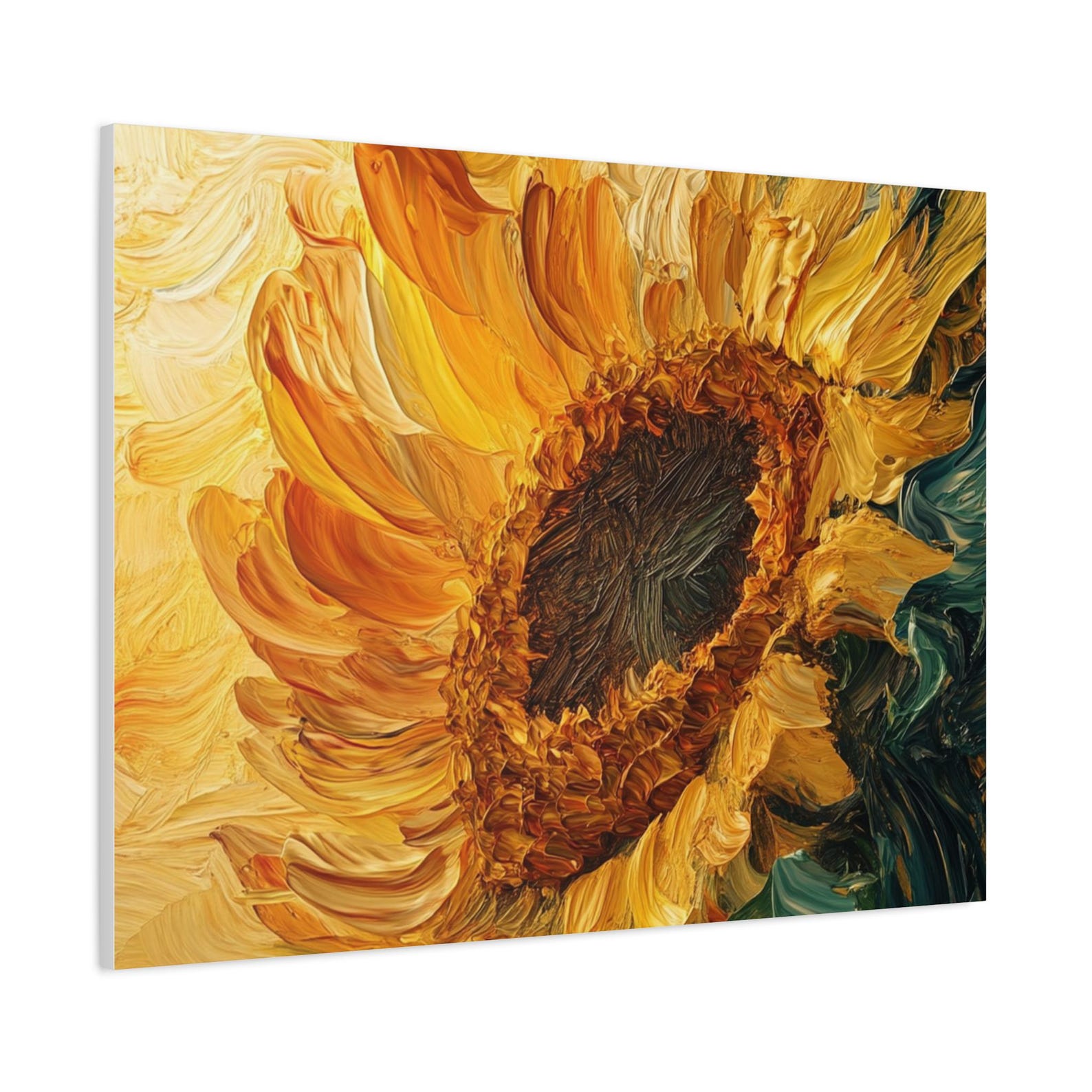 Vintage Impressionist Sunflower Painting on Canvas - Etsy