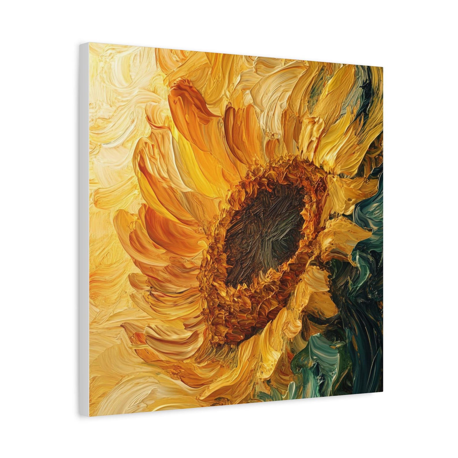 Vintage Impressionist Sunflower Painting on Canvas - Etsy