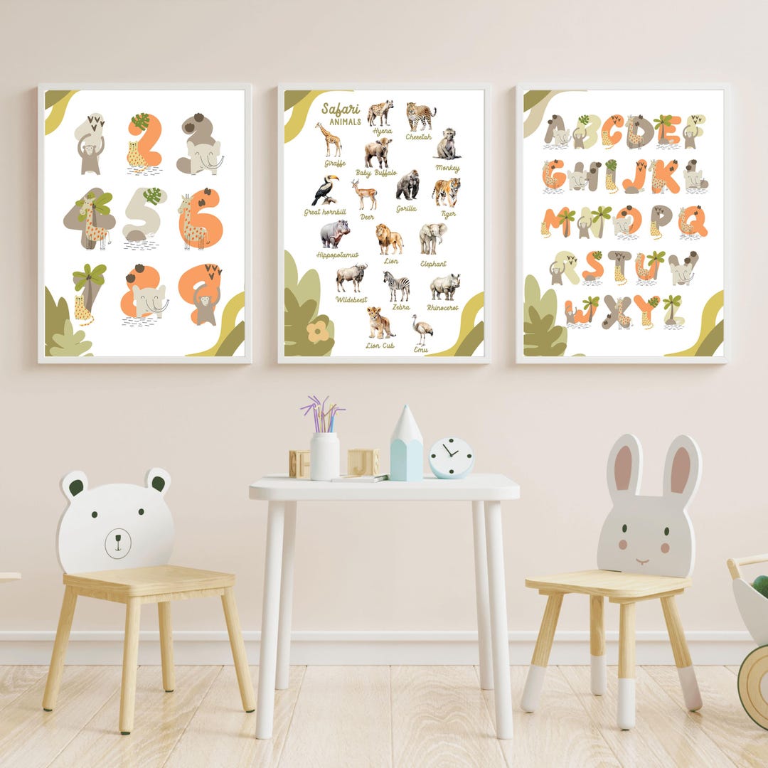 Safari Jungle Animals Educational Poster | Visual Aid for Special Needs ...