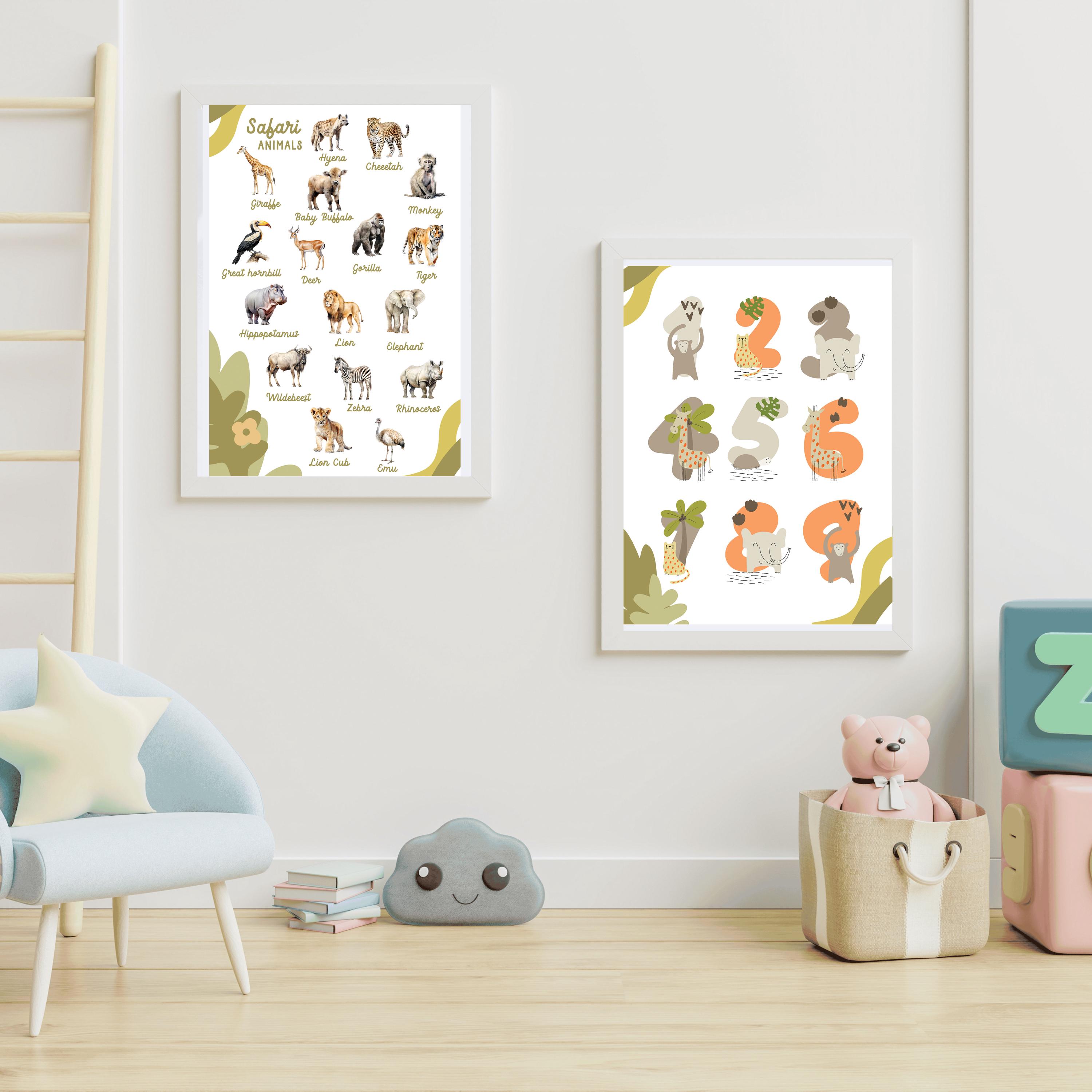 Safari Jungle Animals Educational Poster | Visual Aid for Special Needs ...