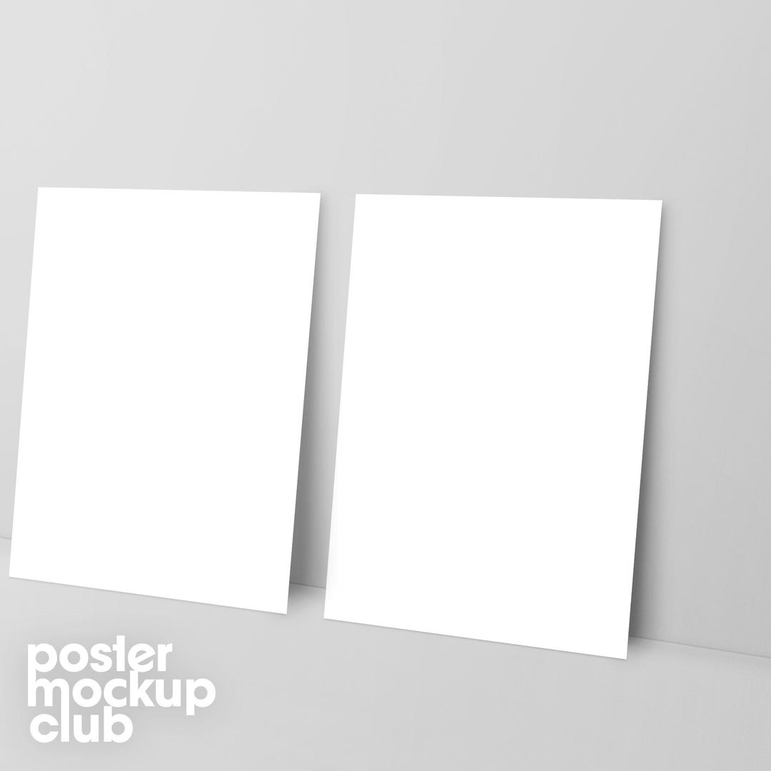 A4 Branding Poster Mockup Leaning, DIN A PSD Template, Clean Lean ...