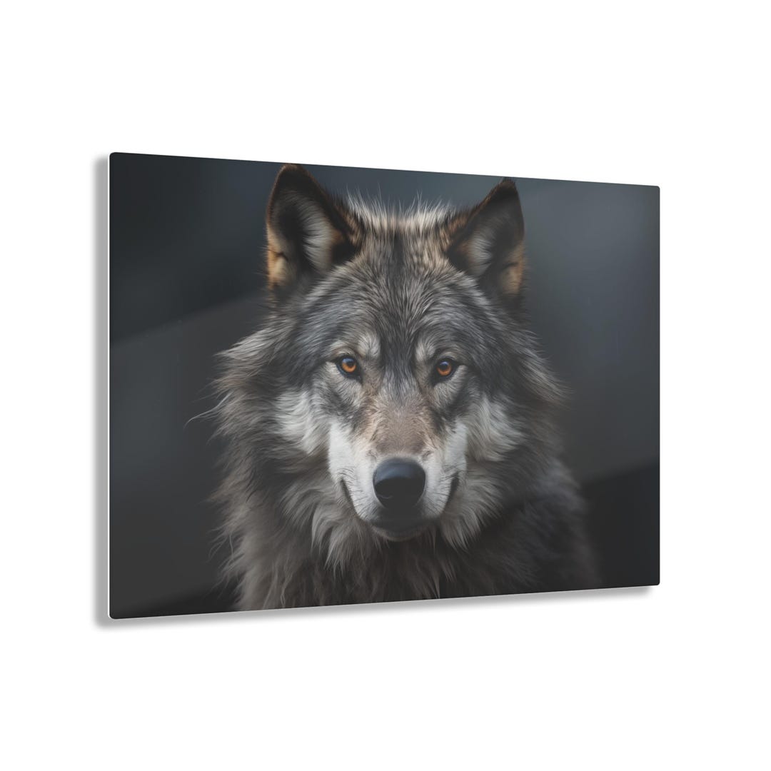 Wolf Acrylic Print, Modern Wall Art, Nature Decor, Wildlife Gift, Home ...