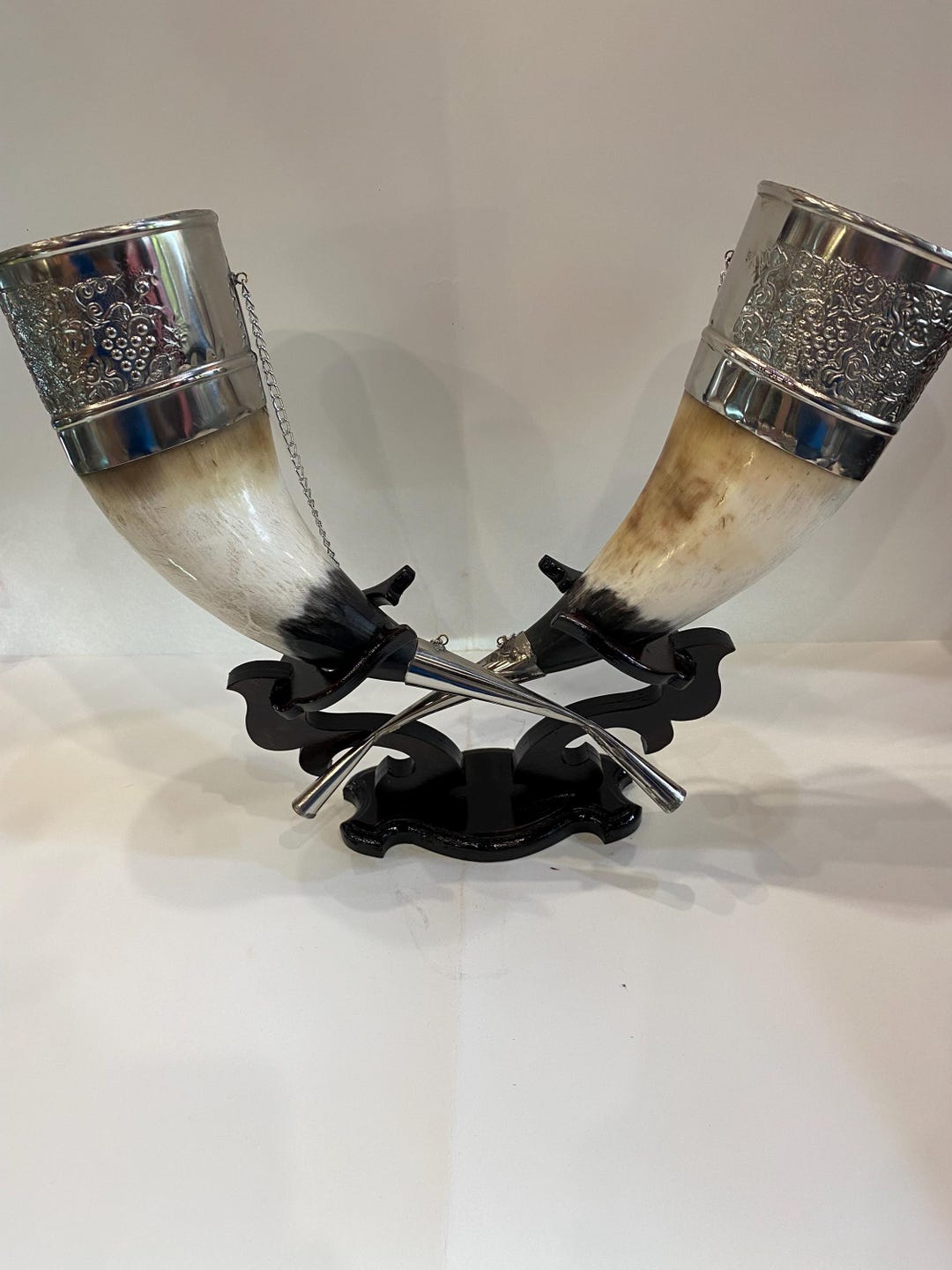 Drinking Horns With Stand for Wedding, Viking Drinking Horn, Best ...
