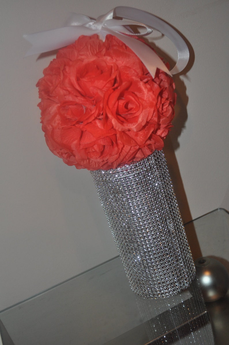 Coral Silk Rose Pomander - Etsy