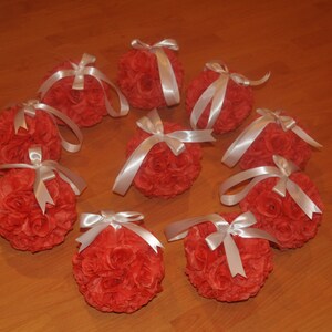 Coral Silk Rose Pomander - Etsy