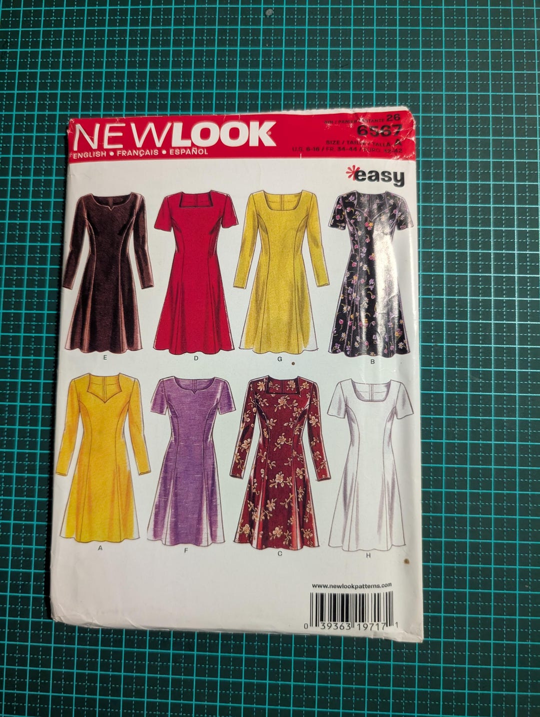 Sewing Pattern, New Look 6567, Ladies Dress, Size 6-16, Uncut - Etsy