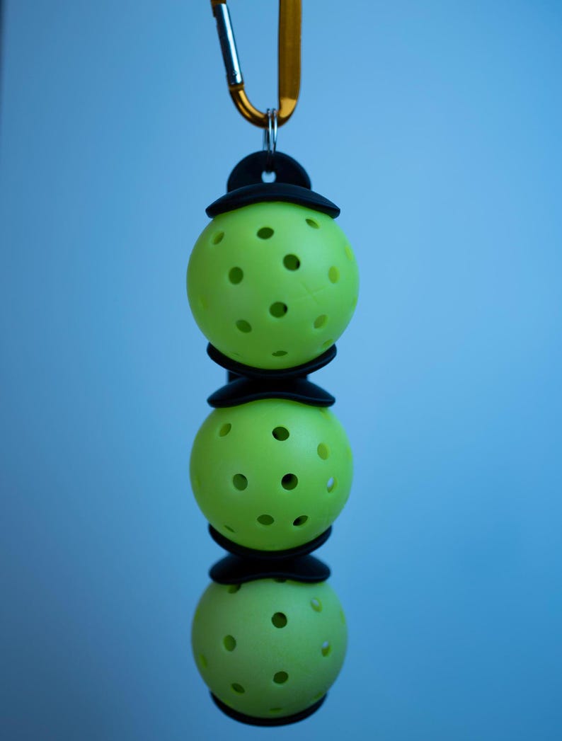 Pickleball Ball Holder – Securely Holds 3 Balls, Clips to Backpack or ...