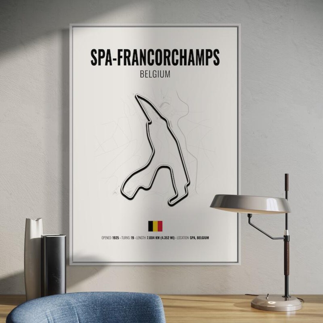 Spa Francorchamps Formula 1 Poster Spa Francorchamps Formula 1 Print ...