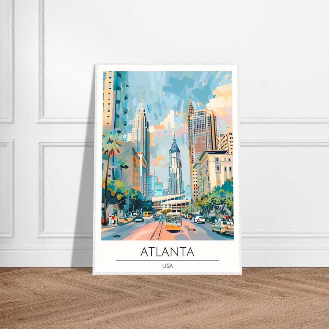 Atlanta Art Print, Atlanta Wall Art, Atlanta Art Print, Atlanta Poster ...