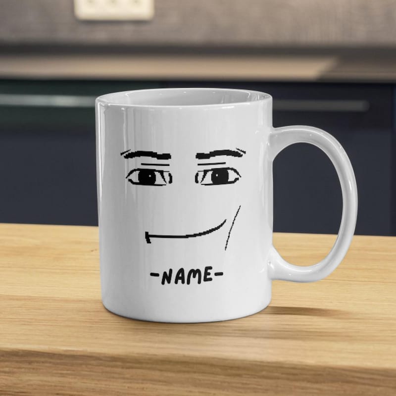 Roblox Man Face Mug - Etsy