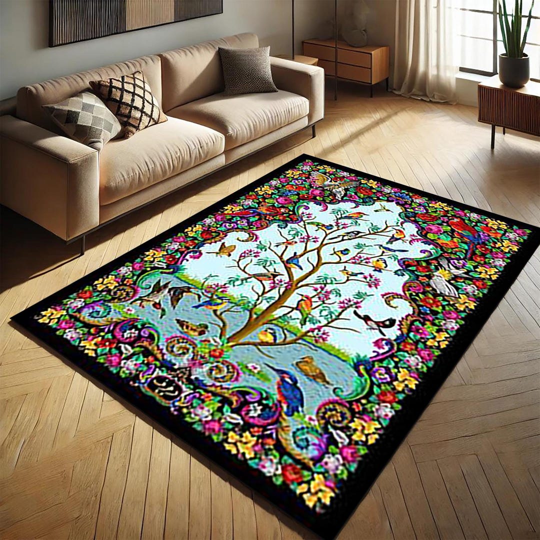 Gothic Forest Art Carpet,tree of Life Rug,authentic Rug,ottoman,cool ...