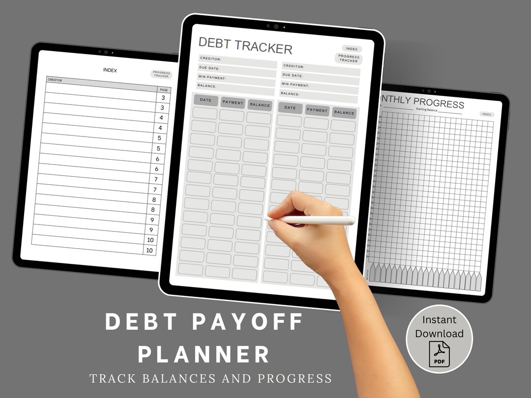 Debt Payoff Planner for Remarkable, Goodnotes, & Pdf-supporting Tablets ...