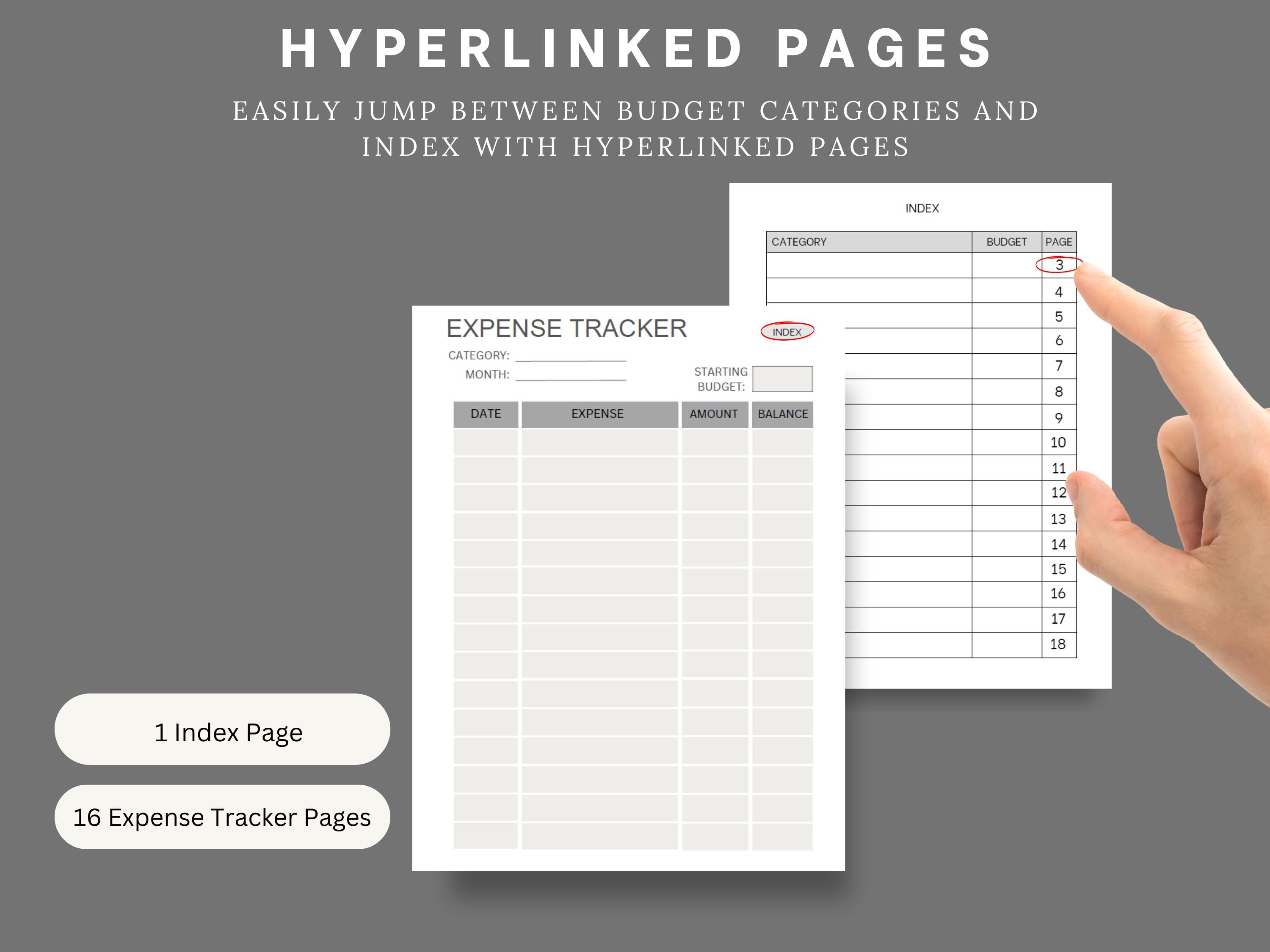 Digital Expense Tracker Budget Template for Remarkable, Goodnotes ...