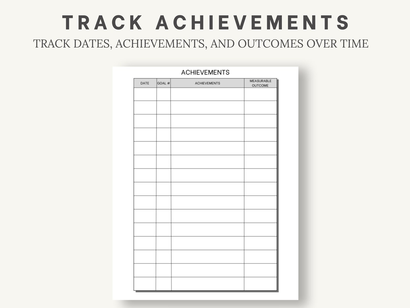 Printable SMART Goals Planner With Achievements and Accomplishments ...
