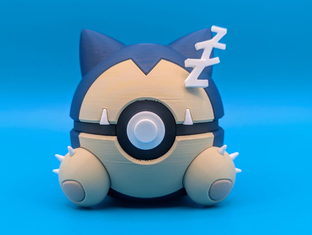 Snorlax 3D Printed Pokemon Pokeball - Etsy