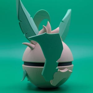 Leafeon 3D Printed Pokemon Pokeball - Etsy