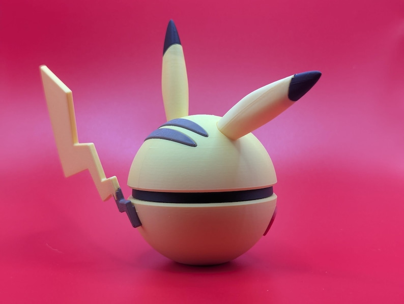 Pikachu 3D Printed Pokemon Pokeball - Etsy