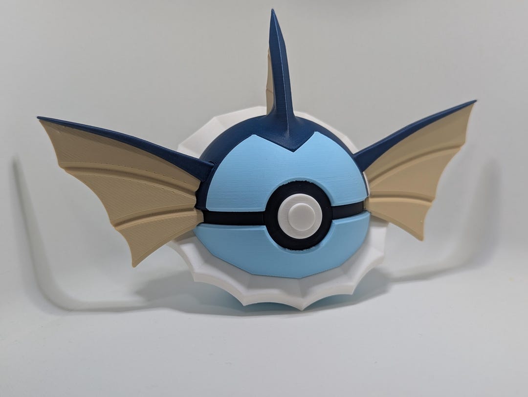 Vaporeon 3D Printed Pokemon Pokeball - Etsy