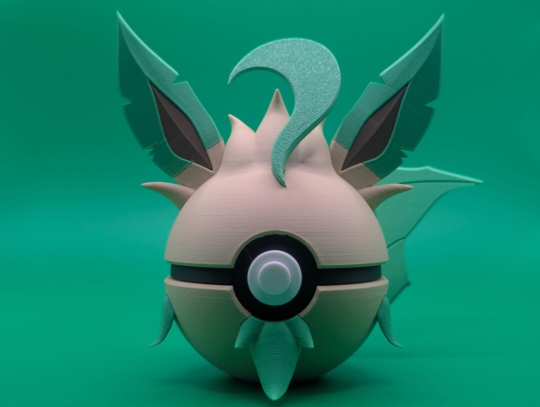 Leafeon 3D Printed Pokemon Pokeball - Etsy