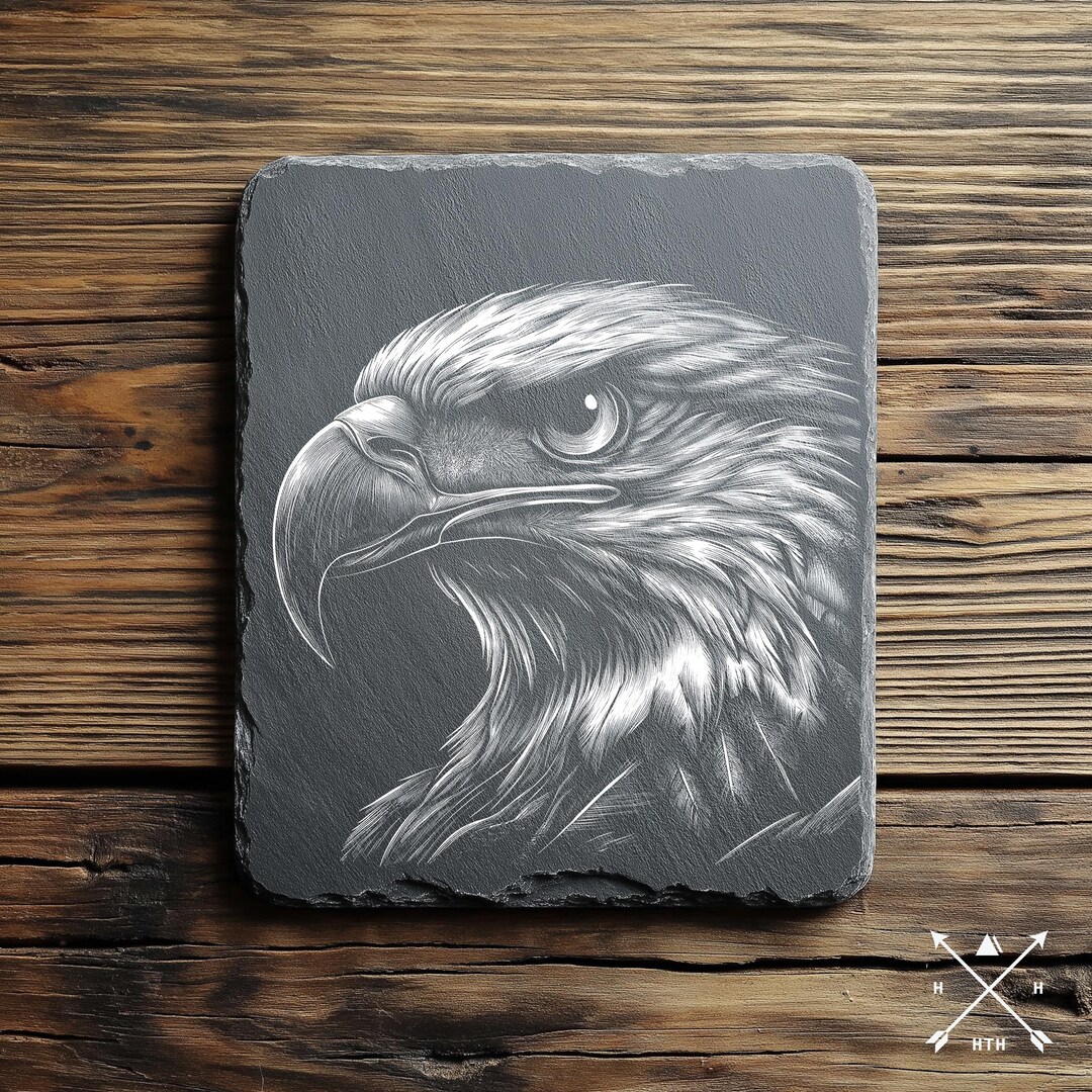 American Bald Eagle - PNG File for Slate Engraving, Laser, Lightburn ...