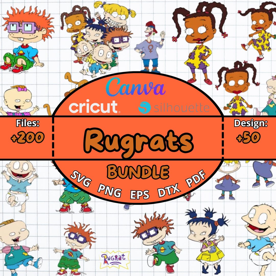 Rugrats SVG Bundle: Includes Rugrats Pngs, Nostalgic Clipart, Ideal for ...