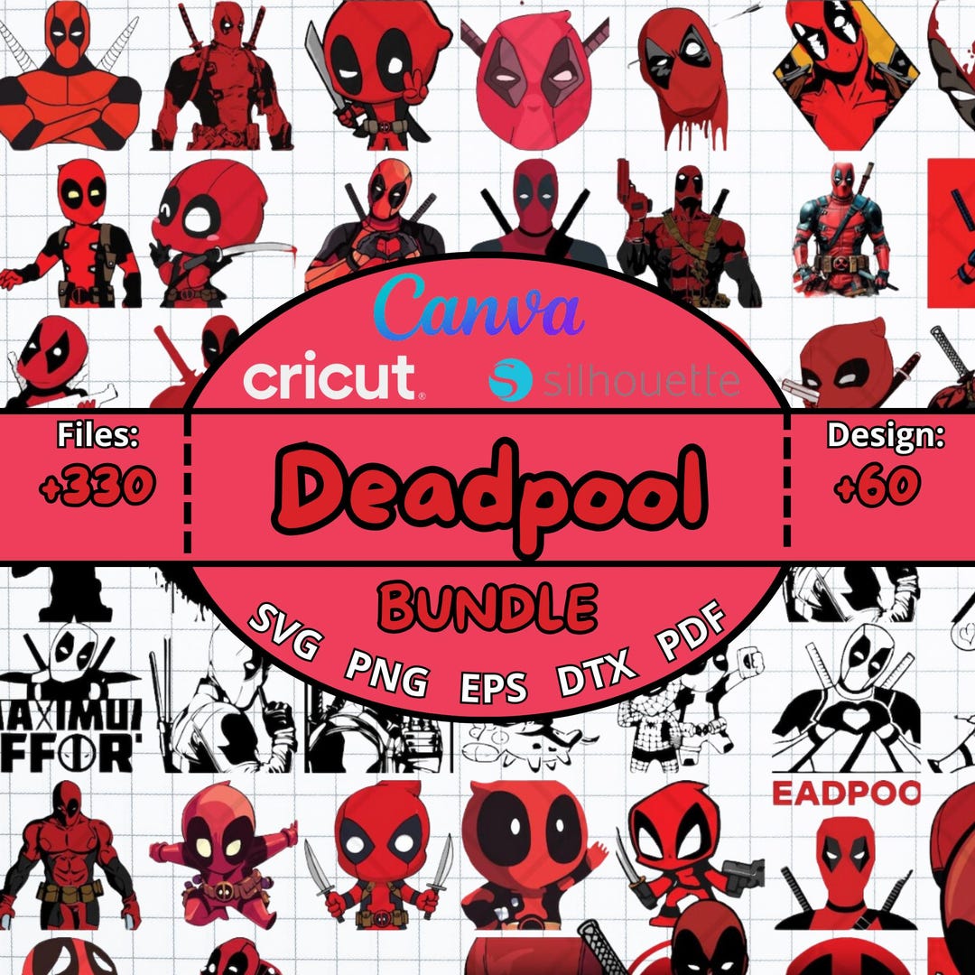 Deadpool Svg Bundle: Includes Deadpool Svg, Png, Superhero Clipart ...