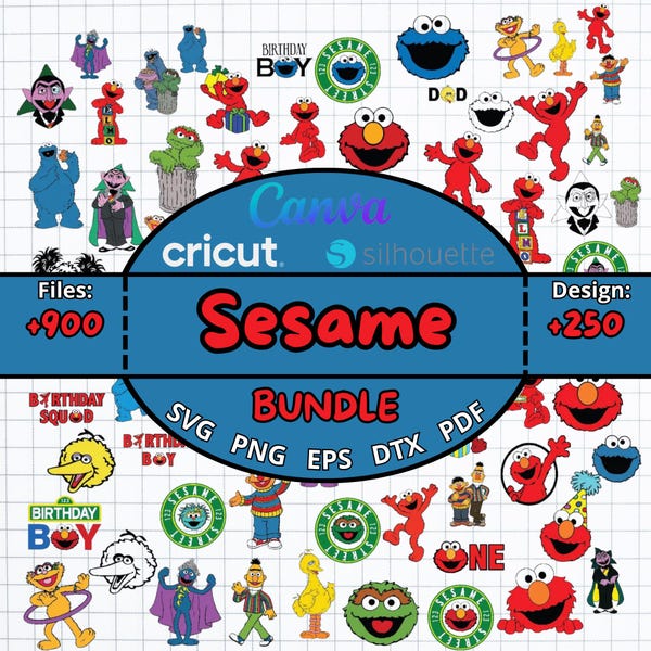 Sesame Street Svg - Etsy