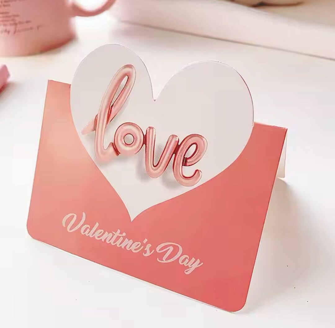 Romantic 3D Pop up Valentine's Day Card Love Heart Design, Unique ...