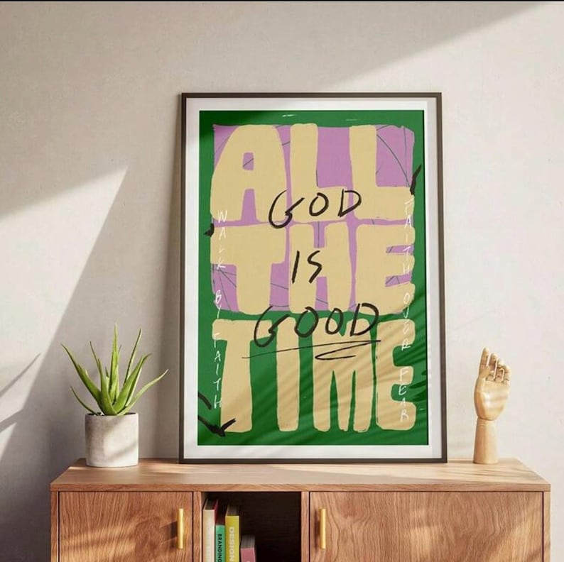 God is Good Wall Art – Modern Christian Scripture Print - Etsy