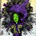 Witch Halloween Wreath Decor With Hand Painted Witch. Made to Order - Etsy