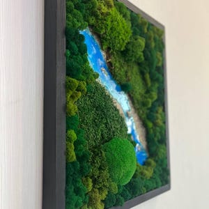 Handcrafted Moss and Wood Wall Art – Natural Green Home Decor ...