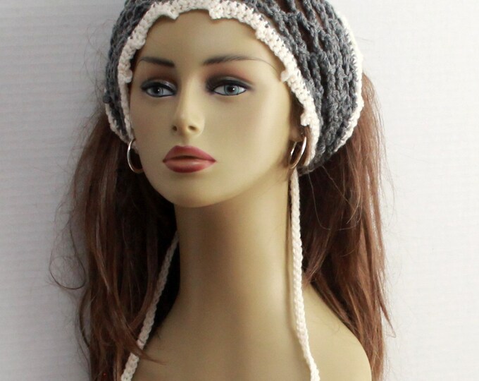 Crochet Bandana Gypsy Style Dread Wrap Womens & Girls Head Scarf Hippie ...