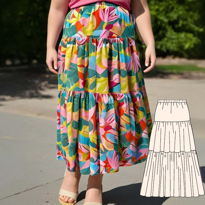 Tiered Skirt Pattern - Etsy