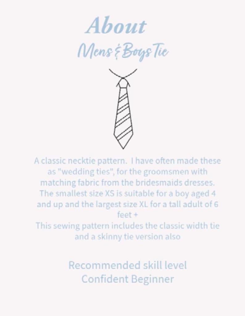 Tie PDF Sewing Pattern | Instant Download Necktie Pattern | DIY Classic ...