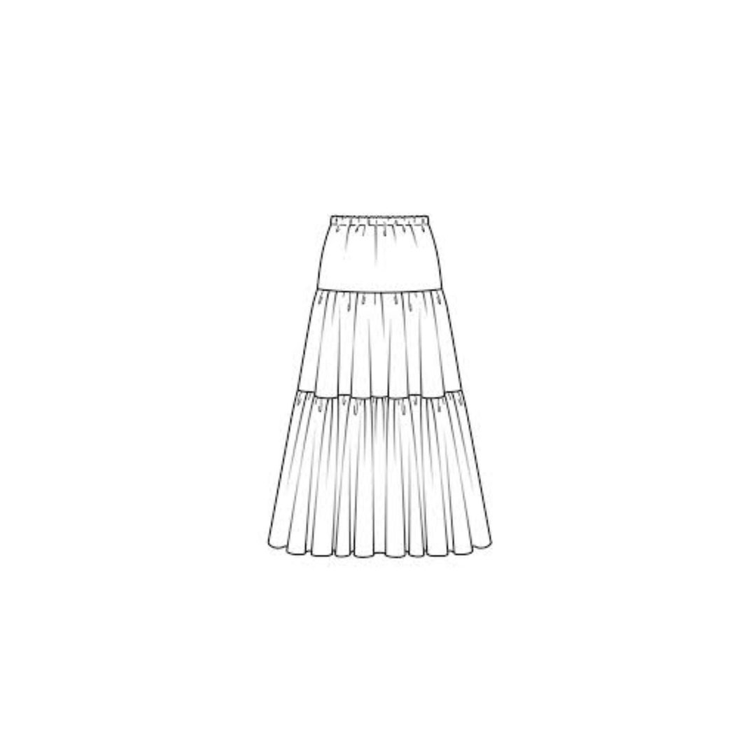 3 Tier Skirt PDF Sewing Pattern sizes 8-20 - Etsy UK