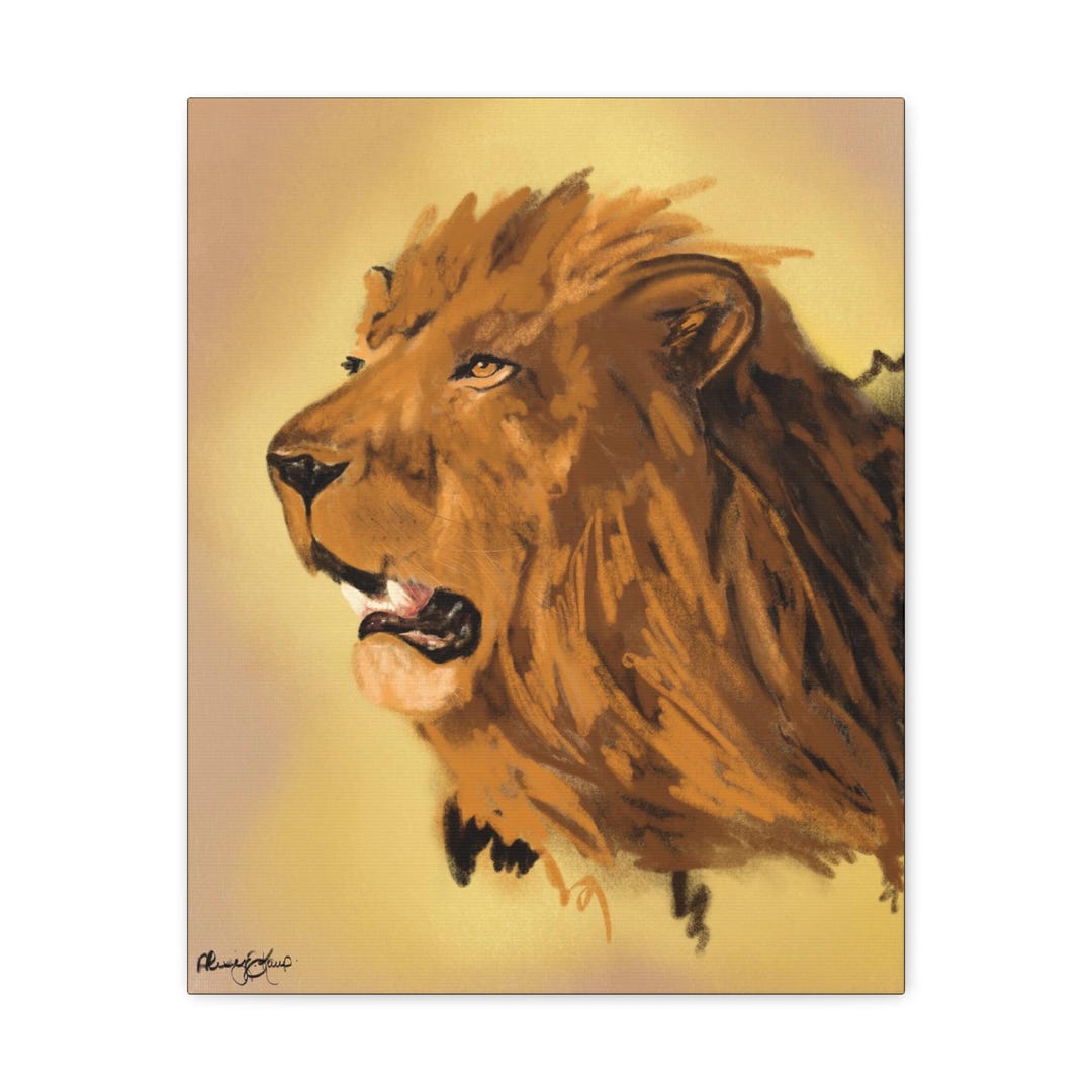 Rearing Lion Canvas Gallery Wraps - Etsy