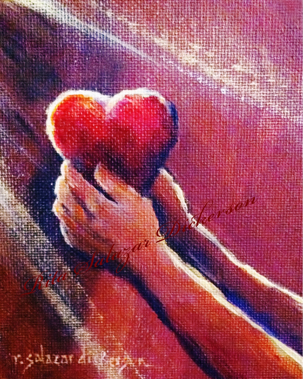 Take My Heart Original Art Print Love Surrendered Heart felt - Etsy España