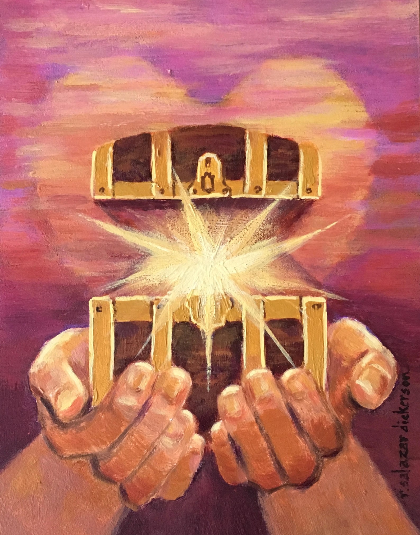 You Are God's Treasure Original Art Print Treasure Chest - Etsy