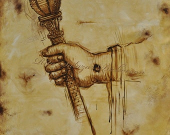 King Holding Scepter - Etsy