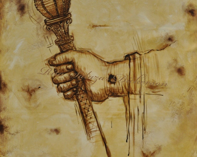 Jesus Holding a Scepter Art Print Jesus the King - Etsy